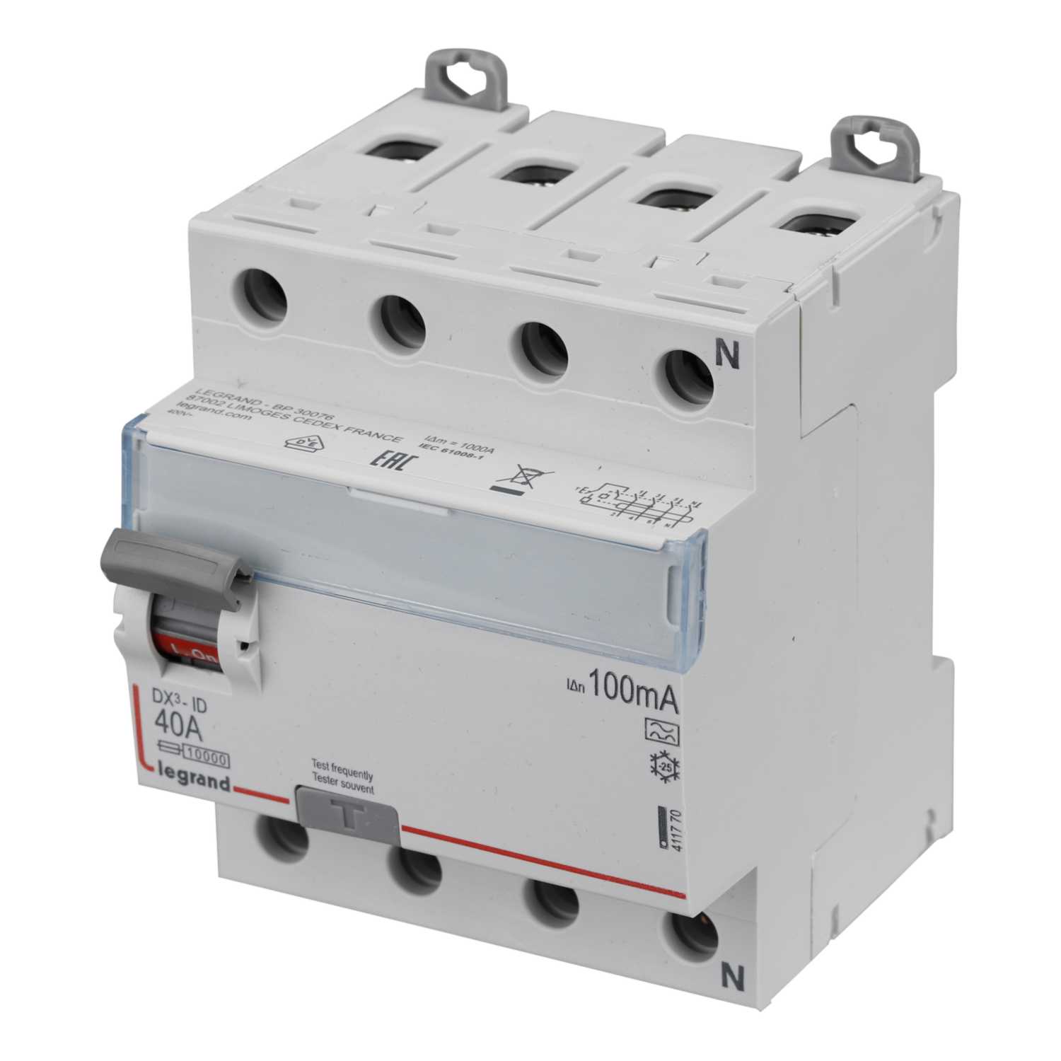 Legrand 40A 4 Pole 100mA Type A RCD (411770) | CEF