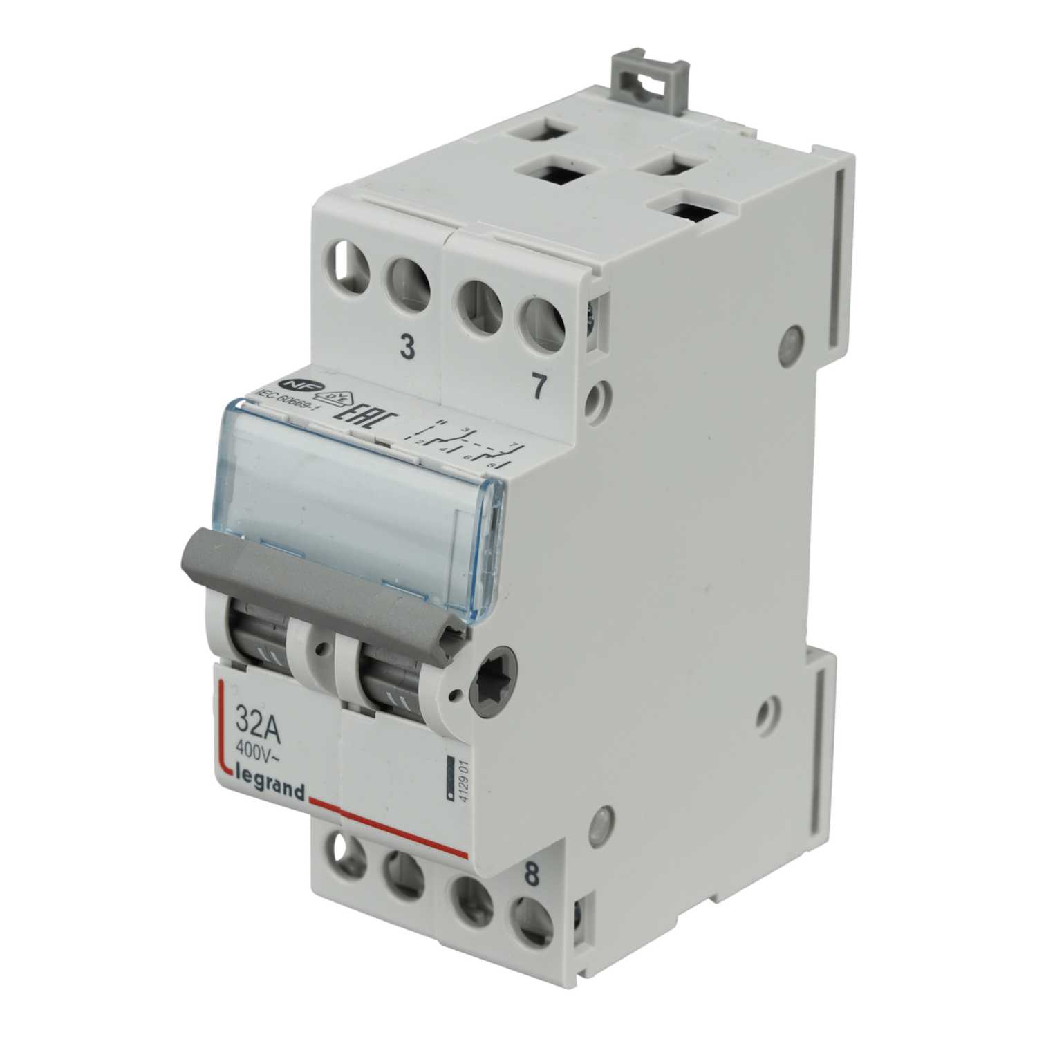Legrand CX³ 32A 415V Double 2 Way Changeover Switch (412901) | CEF