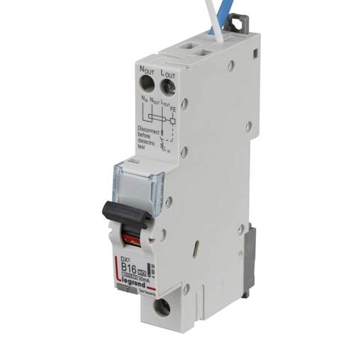 Legrand 16A 1P+N 1 Module B Curve 10kA 30mA Type A RCBO (418958) | CEF