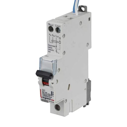 Legrand 25A 1P+N 1 Module B Curve 10kA 30mA Type A RCBO (418960) | CEF