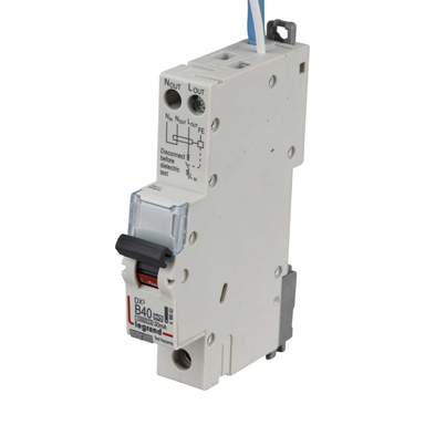 Legrand 40A 1P+N 1 Module B Curve 10kA 30mA Type A RCBO (418962) | CEF