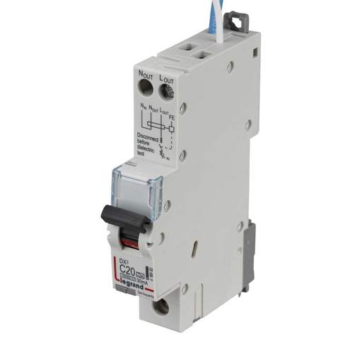 Legrand 20A 1P+N 1 Module C Curve 10kA 30mA Type A RCBO (418983) | CEF