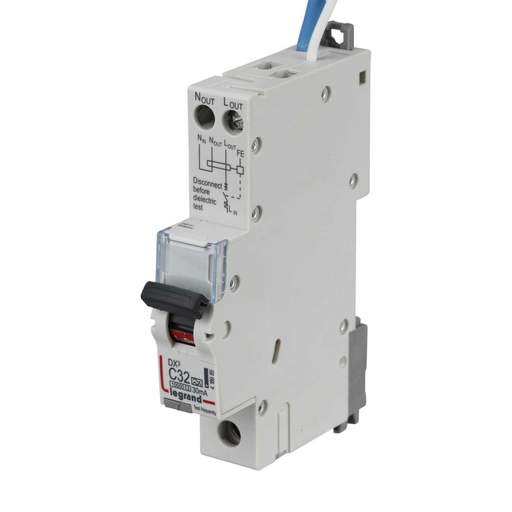 Legrand 32A 1P+N 1 Module C Curve 10kA 30mA Type A RCBO (418985) | CEF