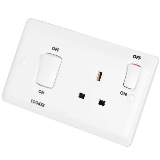 Legrand 45A DP Cooker Control Unit with Neon White (730029) | CEF
