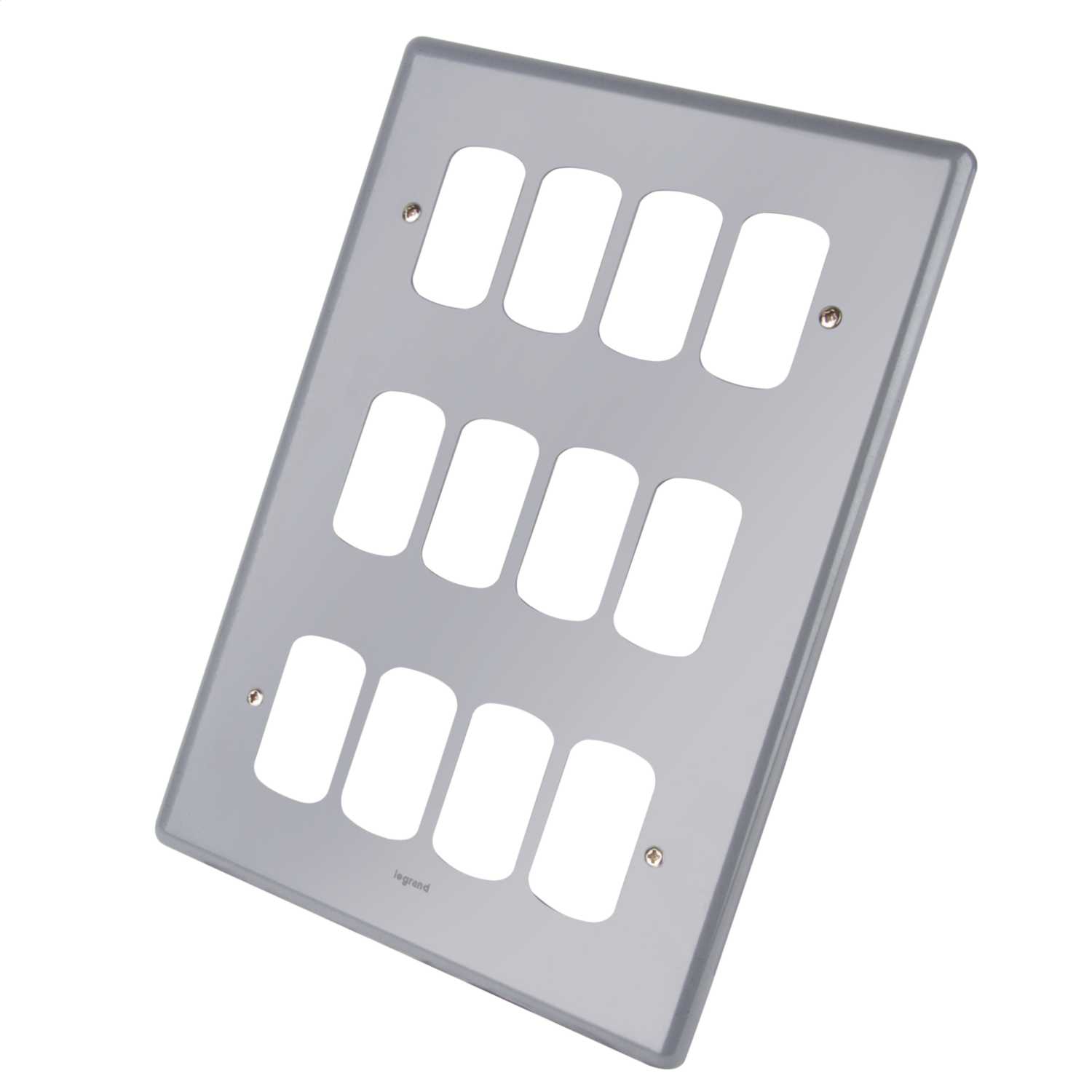 Legrand 12 Gang Grid Front Plate Metalclad (733985) | CEF