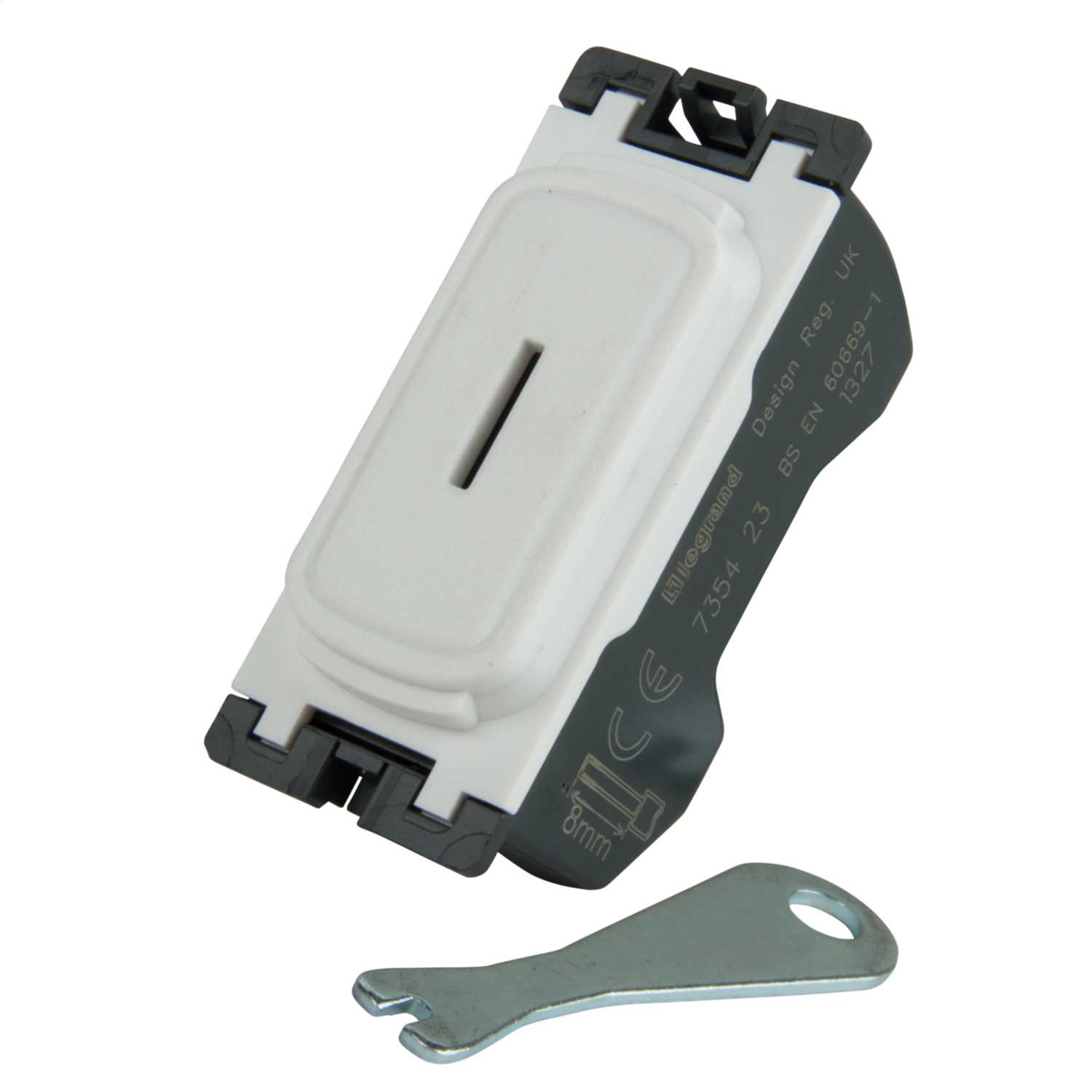 Legrand 20A Double Pole Grid Key Switch (735423) | CEF