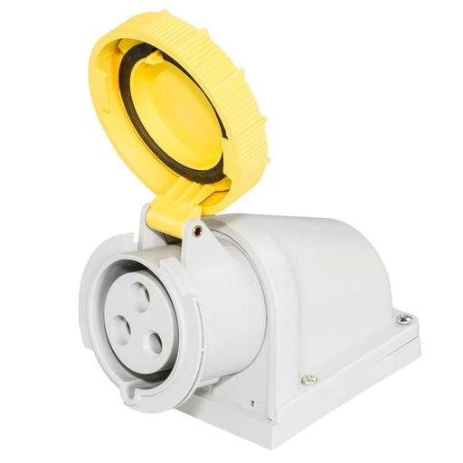 Lewden 32A 2P+E 110V Wall Mounted Socket IP67 (509224) | CEF