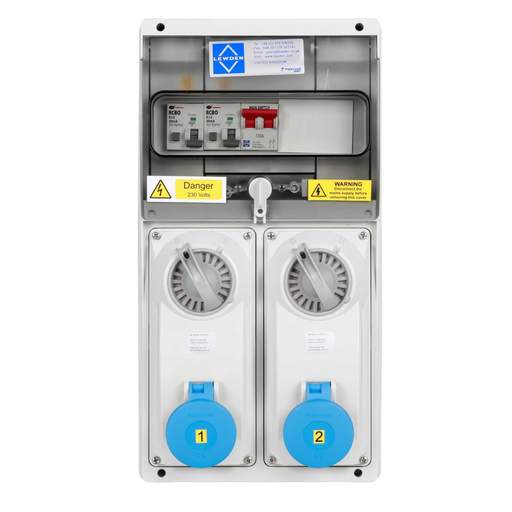 Lewden 16A 2 Way Caravan Hook Up Point (665320) | CEF