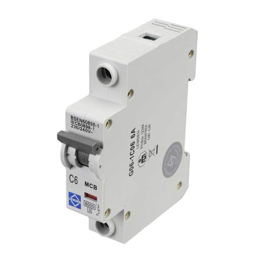 Lewden 6A Single Pole 6kA C Curve MCB (G06-1C06) | CEF