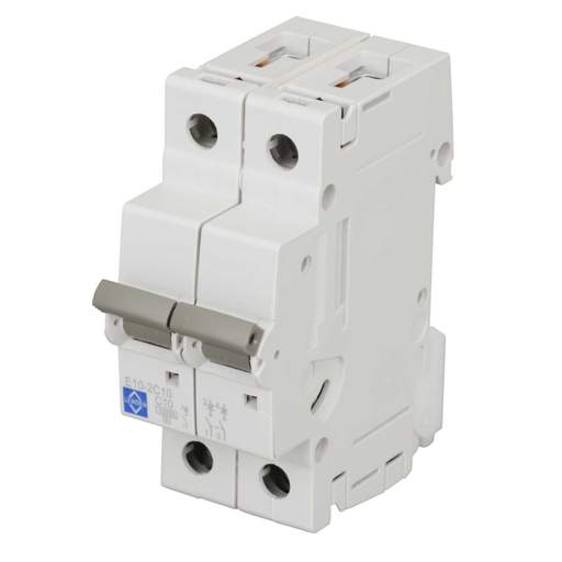 Lewden 10A Double Pole 10kA C Curve MCB (E10-2C10) | CEF