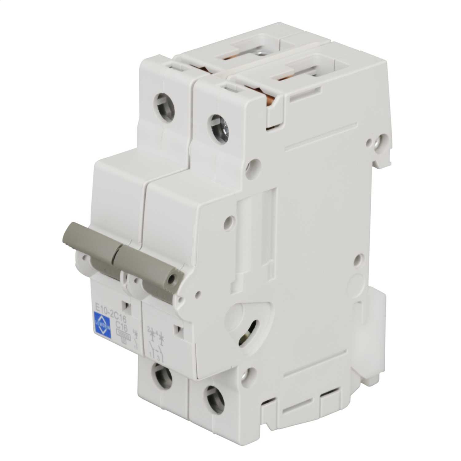Lewden 16A Double Pole 10kA C Curve MCB (E10-2C16) | CEF