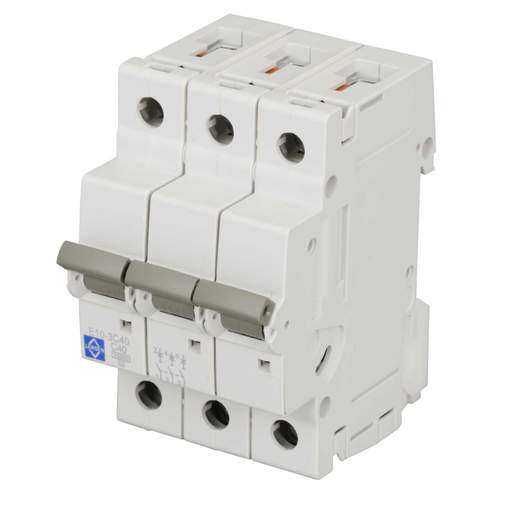 Lewden 40A Triple Pole 10kA C Curve MCB (E10-3C40) | CEF