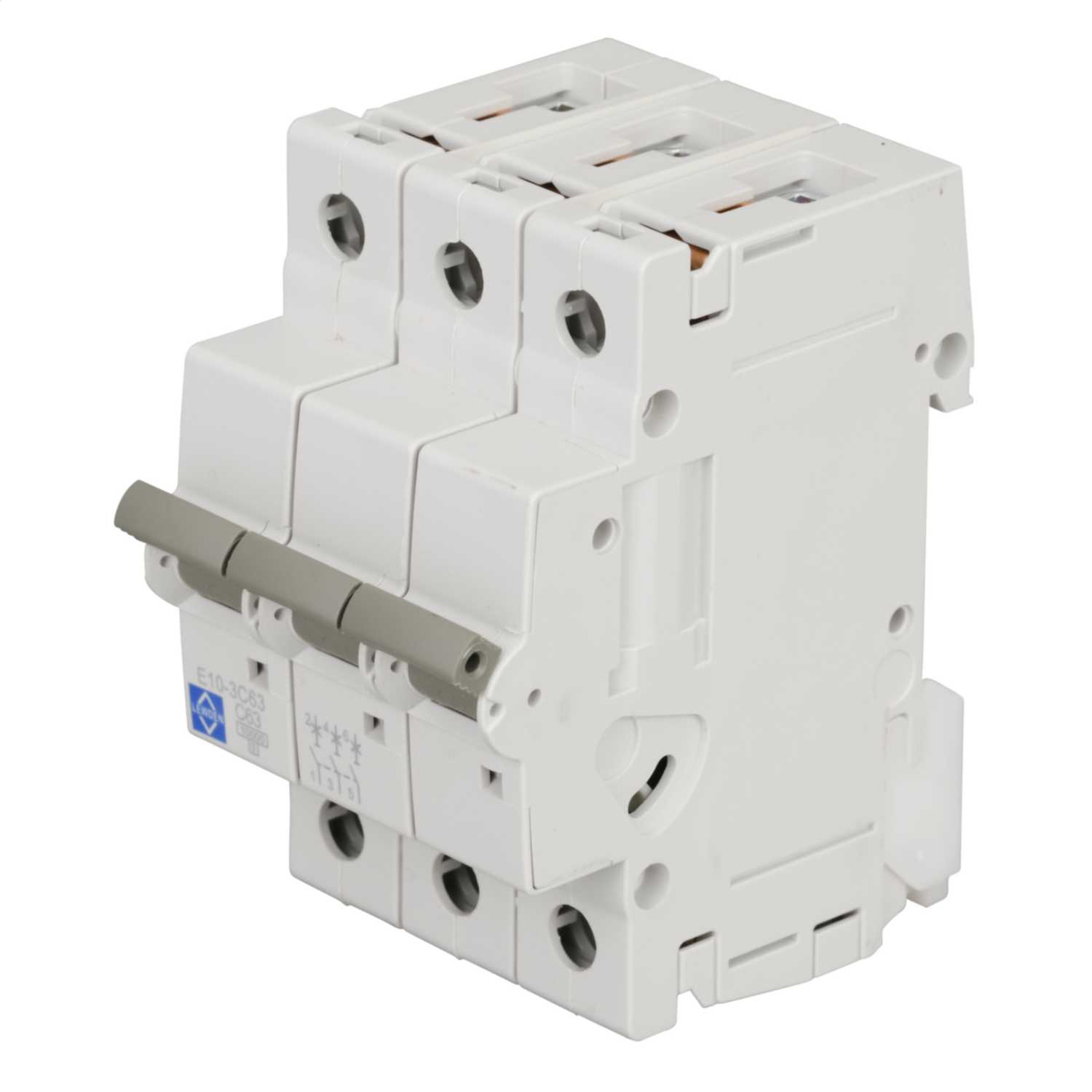Lewden 63A Triple Pole 10kA C Curve MCB (E10-3C63) | CEF