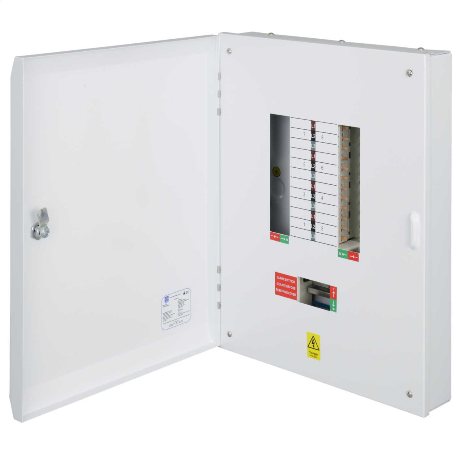 Lewden 8 Way 125A TP+N Type B Distribution Board without Incomer (E ...