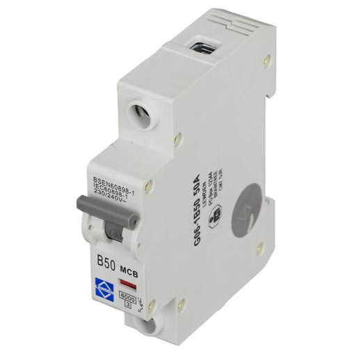 Lewden 50A Single Pole 6kA B Curve MCB (G06-1B50) | CEF