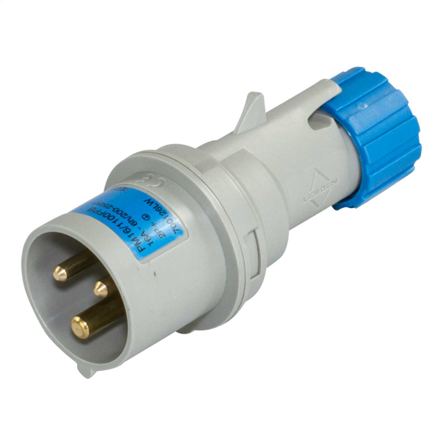 Lewden 16A 2P+E 230V Plug IP44 (PM16/1100FPB) | CEF