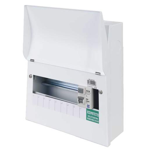 Lewden 8 + 1 Way 80A 30mA Type A RCD Incomer Metal Clad Consumer Unit ...