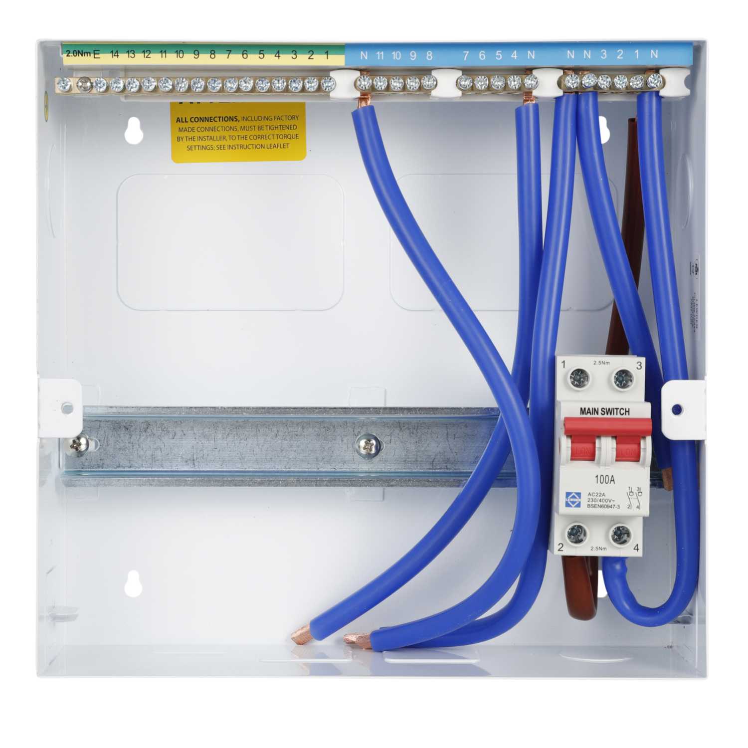 Lewden 6 + 1 Way Flexible Dual RCD Ready Metal Clad Consumer Unit (PRO ...