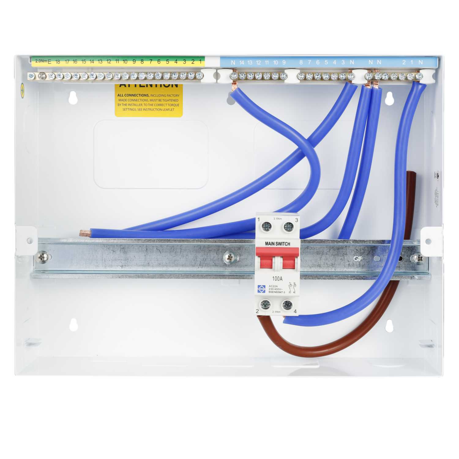 Lewden 10 + 1 Way Flexible Dual RCD Ready Metal Clad Consumer Unit (PRO ...