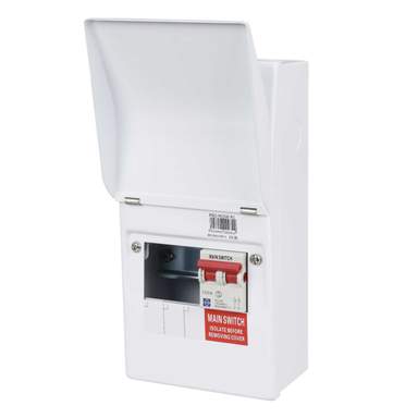 Lewden 3 Way 100A Isolator Incomer Metal Clad Consumer Unit with Round ...
