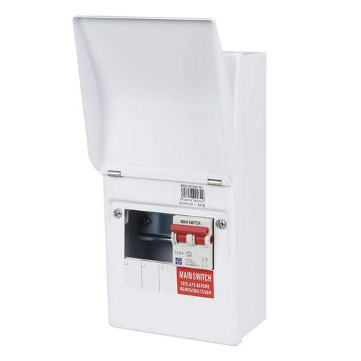 Lewden 3 Way 100A Isolator Incomer Metal Clad Consumer Unit with Round ...