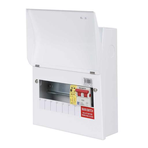 Lewden 6 Way 100A Isolator Incomer Metal Clad Consumer Unit with Type 2 ...