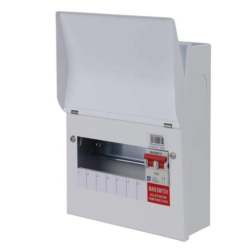 Lewden 7 Way 100A Isolator Incomer Metal Clad Consumer Unit with Round ...