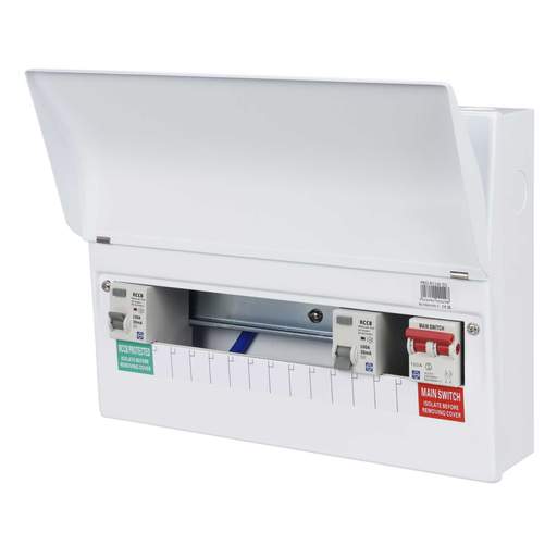 Lewden 11 Way Dual 100A RCD High Integrity Metal Clad Consumer Unit ...