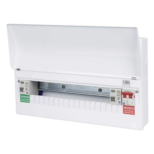 Lewden 16 Way Dual 100A RCD High Integrity Metal Clad Consumer Unit ...