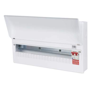 Lewden 20 Way 100A Isolator Incomer Metal Clad Consumer Unit with Round ...