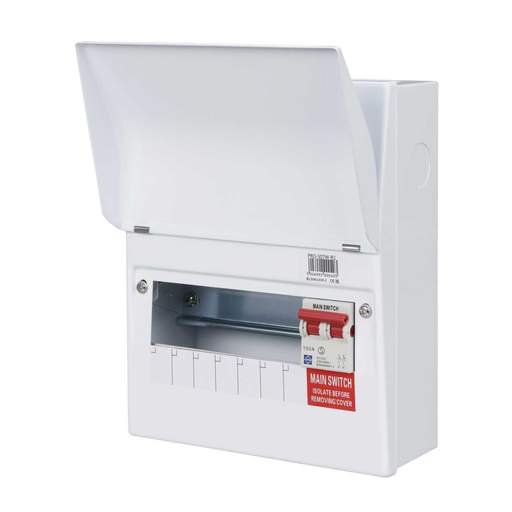 Lewden 7 Way 100A Isolator Incomer Metal Clad Consumer Unit with Square ...