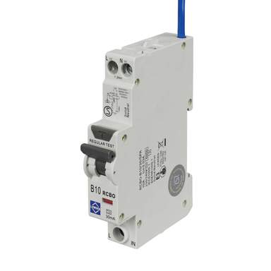 Lewden 10A Single Pole 1 Module B Curve 6kA 30mA Type A Compact RCBO ...