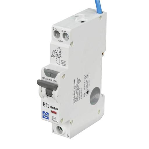 Lewden 32A 1P+N 1 Module B Curve 6kA 30mA Type A RCBO (RCBO-B32/30/1PNA) | CEF