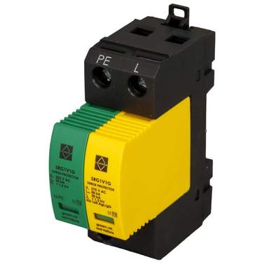 Lewden 50kA 2 Module Single Pole and Earth Type 2 Surge Protector ...