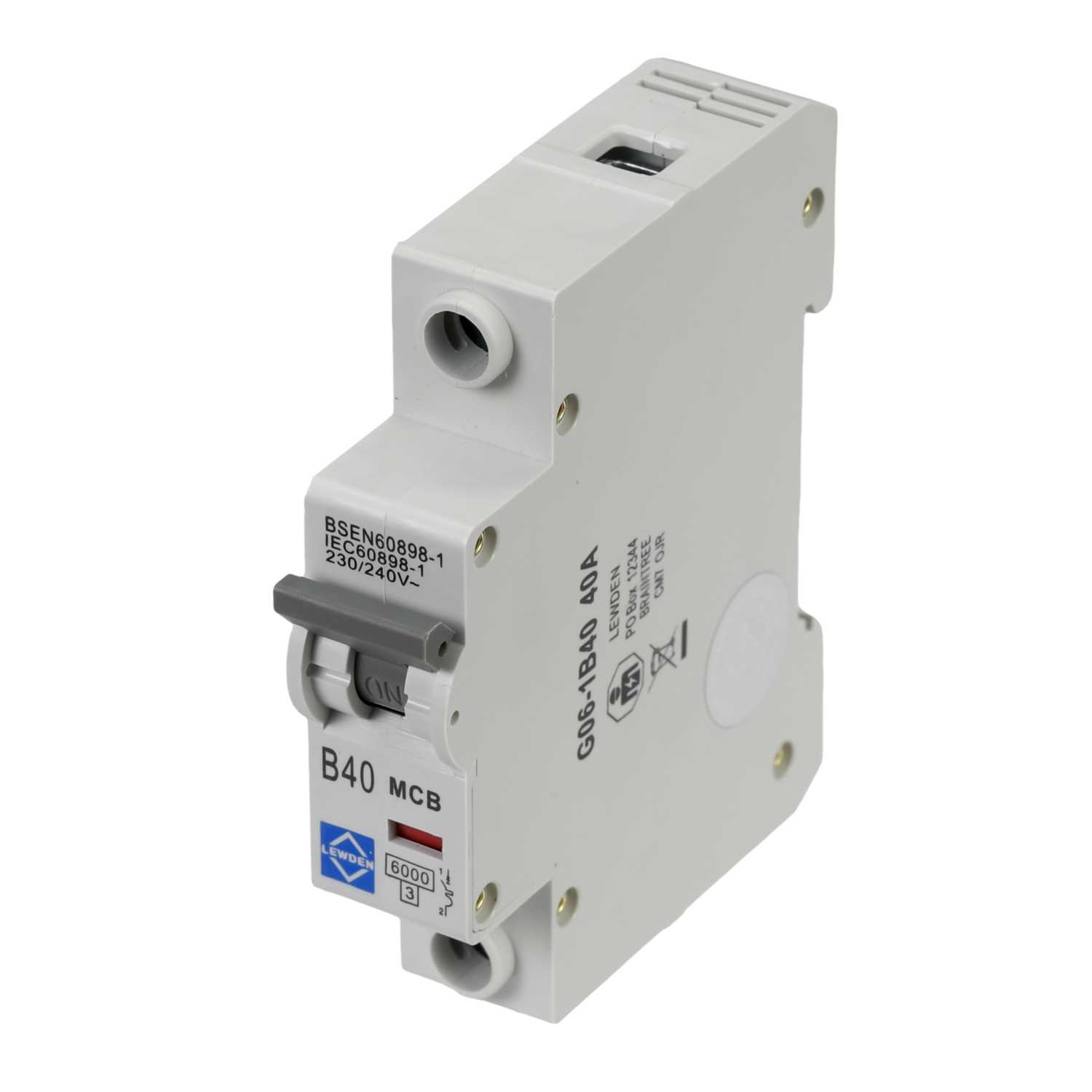 Lewden 40kA 1 Module Single Pole and Neutral Type 2 Surge Protection ...