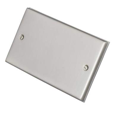 LGA Selectric 7M-Pro 2 Gang Blank Plate Satin Chrome (7MPRO-143) | CEF