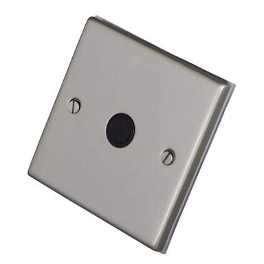 LGA Selectric 7M-Pro 20A 1 Gang Flex Outlet Black Insert Satin Chrome ...
