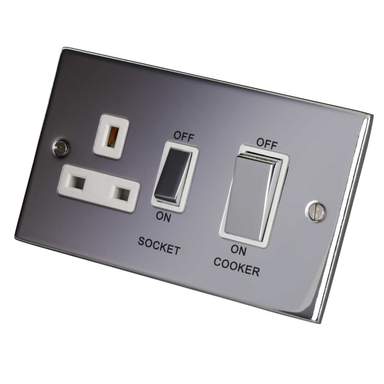 LGA Selectric 5M 45A Cooker Control Unit Metal / White Insert Polished ...