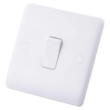 M2 Slimline 10A 1 Gang 2 Way Light Switch White (1010-002) | CEF
