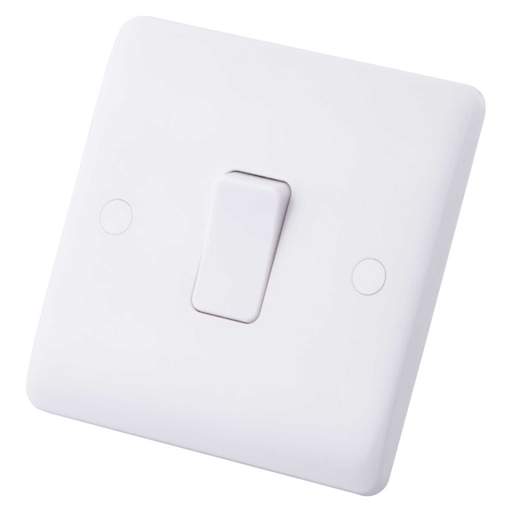 M2 Slimline 10A 1 Gang 2 Way Light Switch White (1010-002) | CEF