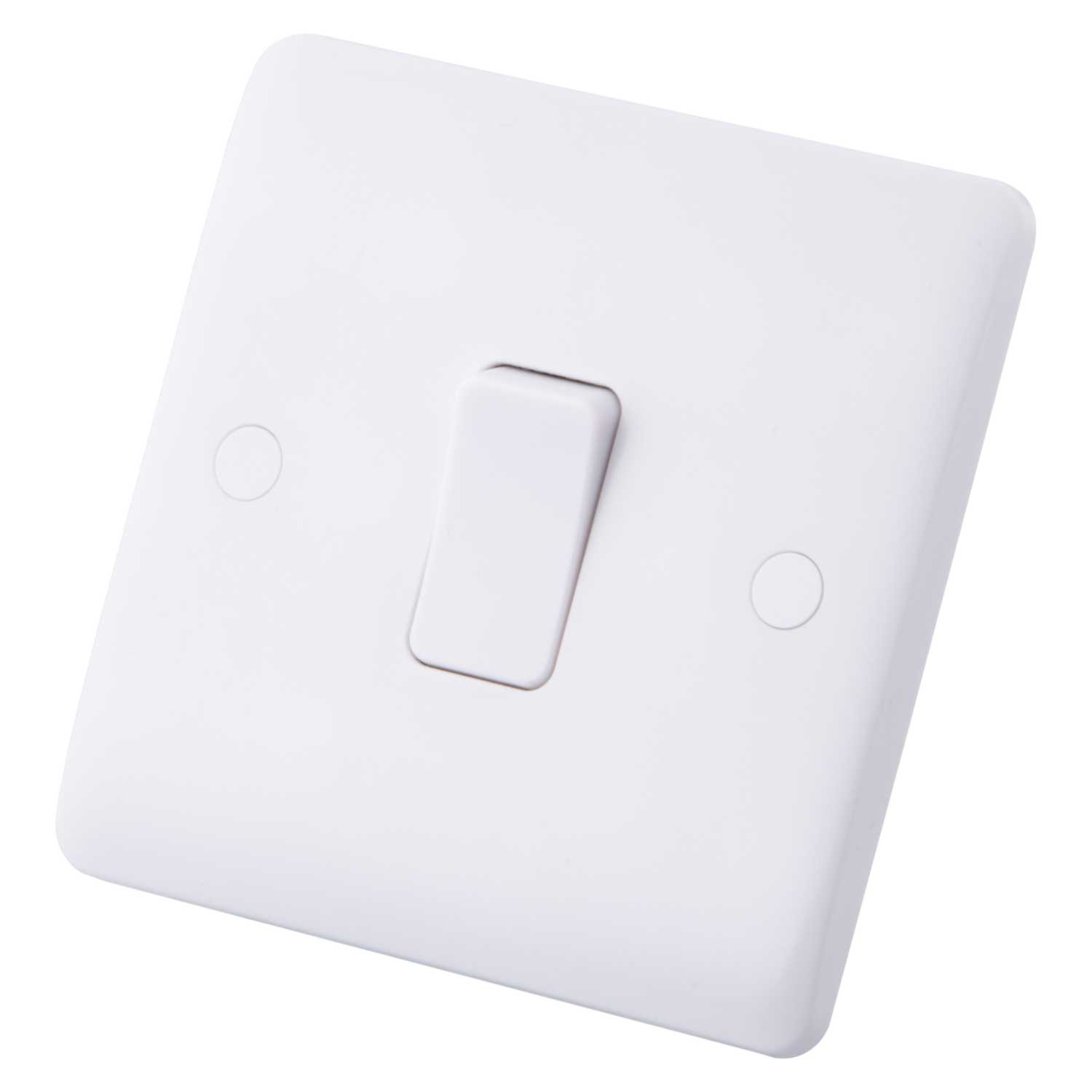 M2 Slimline 10A 1 Gang 2 Way Light Switch White (1010-002) | CEF