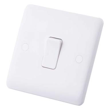 M2 Slimline 10A 1 Gang Intermediate Light Switch White (1010-007) | CEF