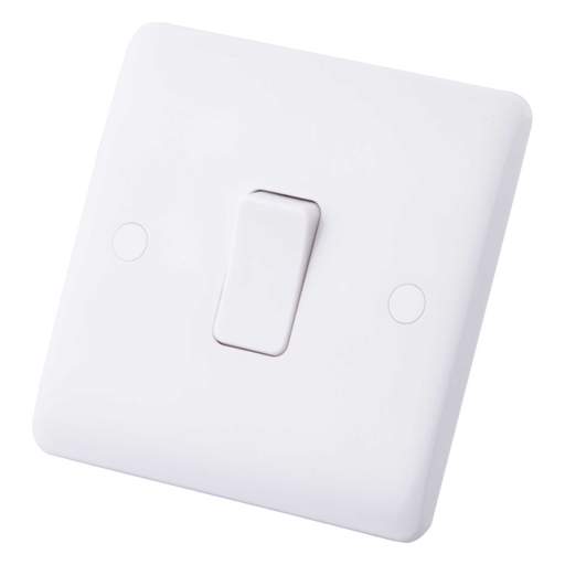 M2 Slimline 10A 1 Gang Intermediate Light Switch White (1010-007) | CEF
