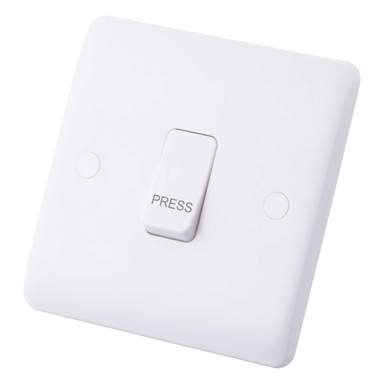 M2 Slimline 10A 1 Gang 2 Way Retractive Light Switch White (1010-008) | CEF