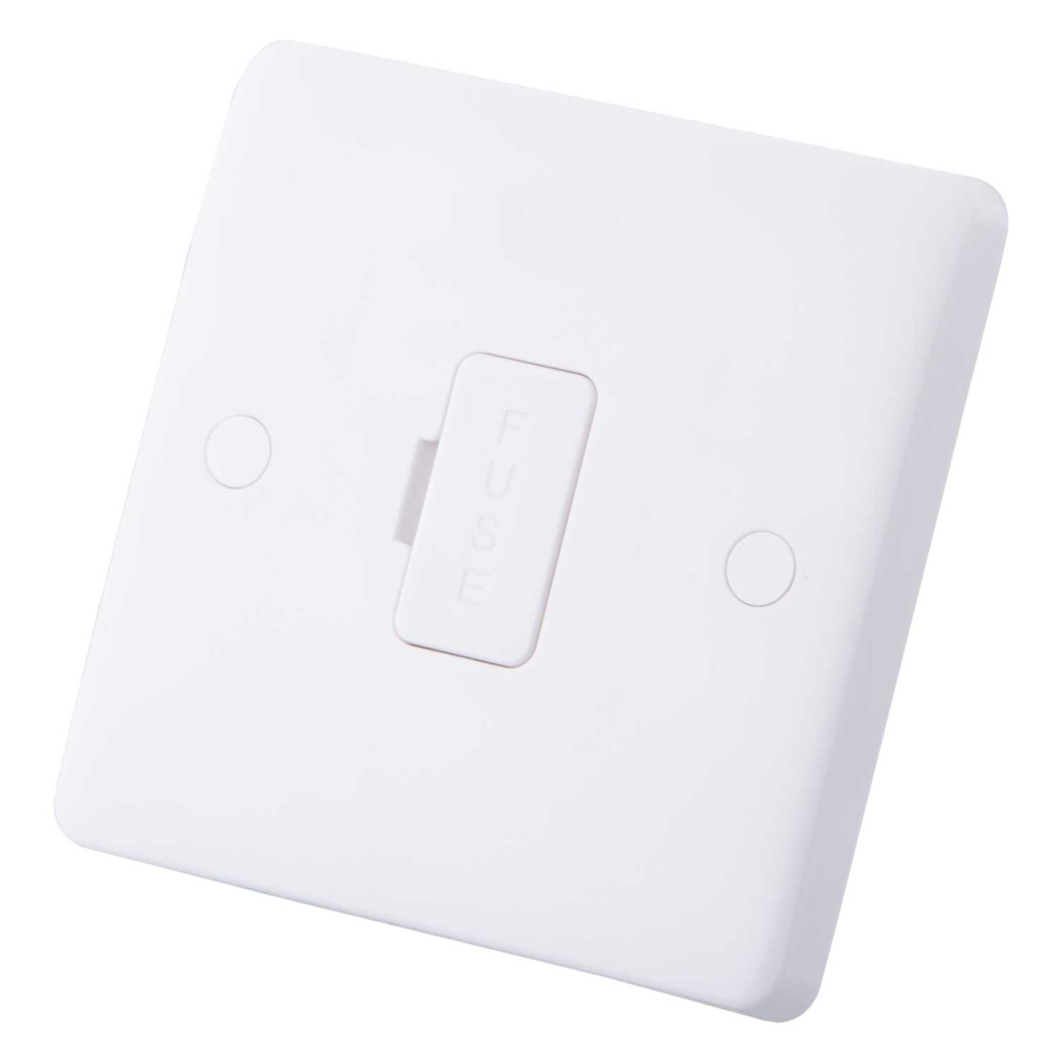 M2 Slimline 13A Unswitched Fused Spur with Flex Outlet White (1010-042 ...