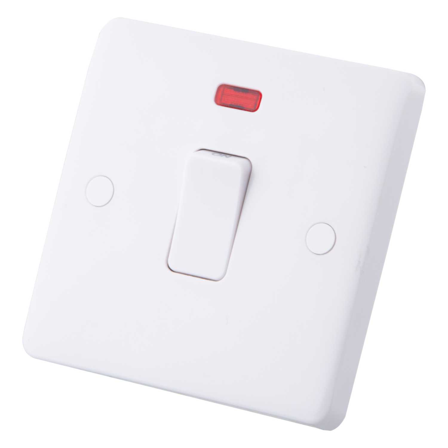 M2 Slimline 20A DP Switch with Neon White (1010-051) | CEF