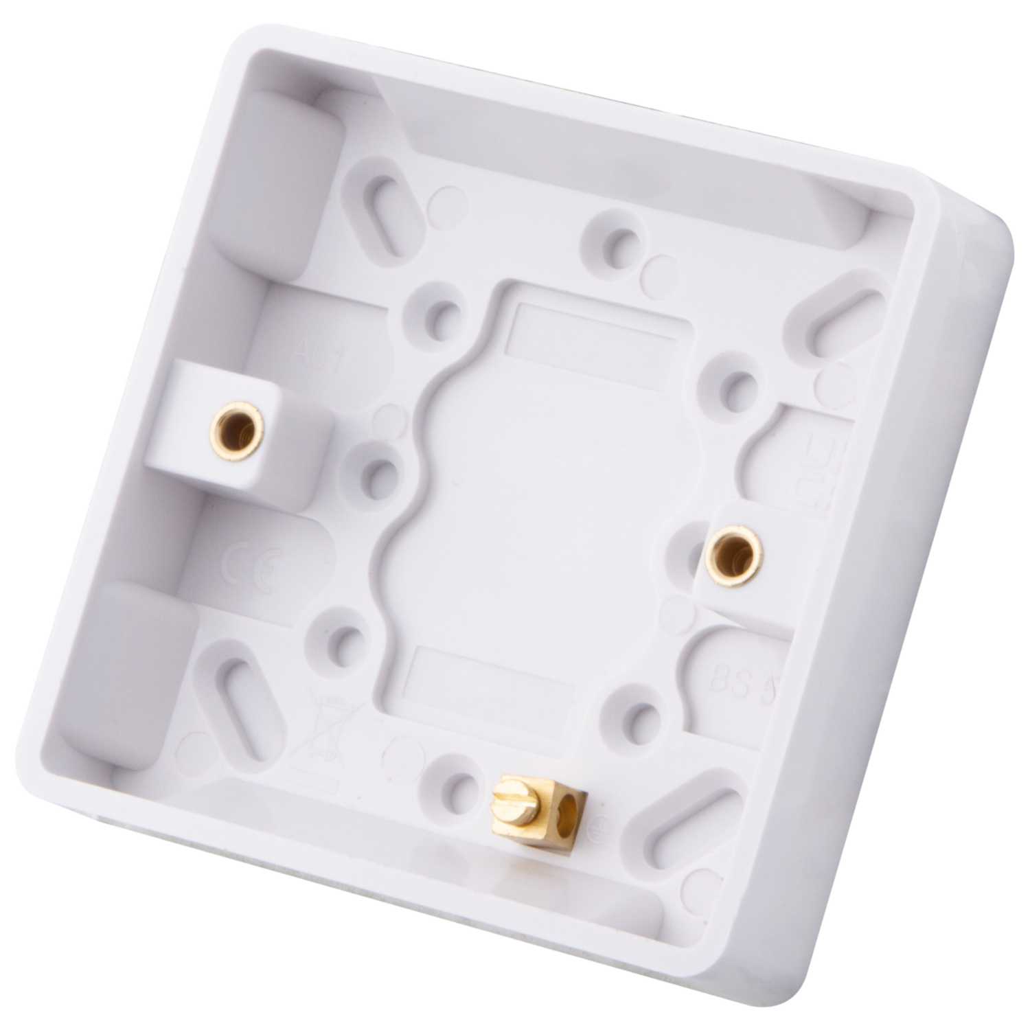 M2 Slimline 1 Gang 16mm Pattress Box White (1010-070) | CEF