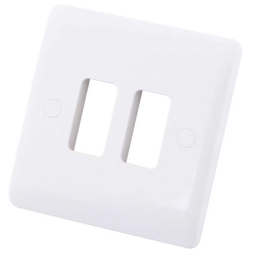 1 Gang 2 Module Front Plate White ( 1010-081 ) | CEF