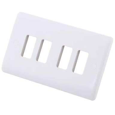 2 Gang 4 Module Front Plate White ( 1010-084 ) | CEF