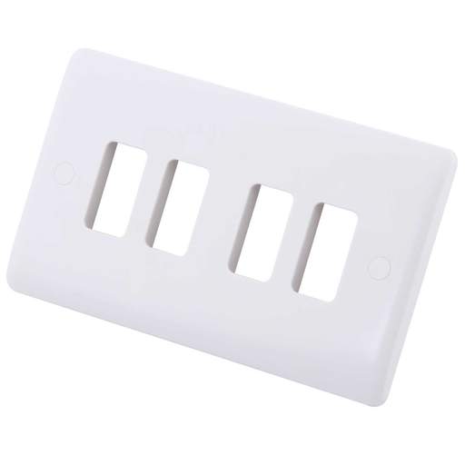 2 Gang 4 Module Front Plate White ( 1010-084 ) | CEF